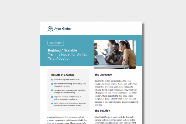 Case Study | Scalable Yardi Training for Unified Adoption